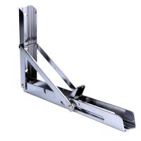 China Stainless Steel Heavy Duty Spring K Shaped Folding Floating Shelf Mounting Brackets for sale