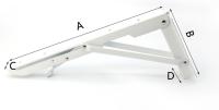 China Stainless Steel Heavy Duty Spring K Shaped Folding Floating Shelf Mounting Brackets for sale