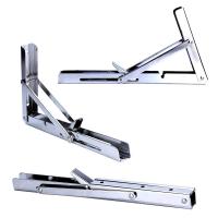 China Stainless Steel Heavy Duty Spring K Shaped Folding Floating Shelf Mounting Brackets for sale