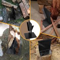China Portable Wood Splitter Upgraded 10 Pounds Heavy-Duty Steel Firewood Kindling Splitter for sale