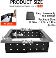 China 32 Inch Heavy Duty Steel Fire Pit Insert for Outdoor Patio Backyard DIY Campfire for sale