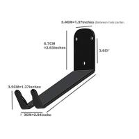 China Black Powder Coating Wall Mount Bike Storage Hook for Space-saving Bracket Storage for sale