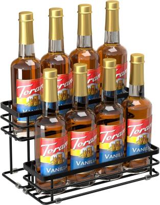 China Function 2 Tier Coffee Syrup Stand Holder Rack for Coffee Bar Standard or Nonstandard for sale