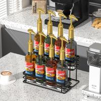 China Function 2 Tier Coffee Syrup Stand Holder Rack for Coffee Bar Standard or Nonstandard for sale