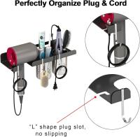 China Salon Hair Styling Accessories Organizer Rack Hair Dryer Holder Wall Mount for Bathroom Shelf for sale
