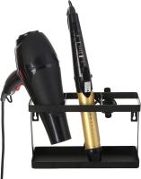 China Convenient Countertop Organizer for Hair Styling Tools Black Metal Wall Mounted Caddy for sale