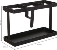 China Convenient Countertop Organizer for Hair Styling Tools Black Metal Wall Mounted Caddy for sale