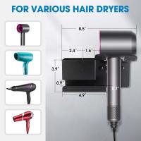 China Hair Dryer Stand Wall Mounted Blow Dryer Organizer for Bathroom ISO9001 Rohs CE 16949 for sale