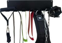 China Wall Mounted Gym Organizer for Fitness Bands/Foam Rollers Jump Rope Rack Behind Doors for sale