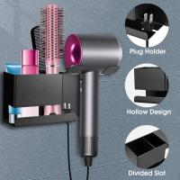 China Hair Dryer Stand Wall Mounted Blow Dryer Organizer for Bathroom ISO9001 Rohs CE 16949 for sale