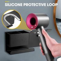 China Hair Dryer Stand Wall Mounted Blow Dryer Organizer for Bathroom ISO9001 Rohs CE 16949 for sale