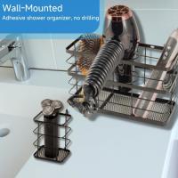 China High Carbon Steel Wall Mounted Blow Dryer Holder for Under Sink Bathroom Organization for sale