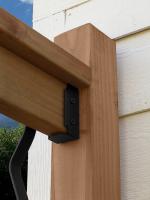 China Nonstandard Saddle Shape 2x4 Top Rail Support Fence Bracket for Powder Coated Finish for sale