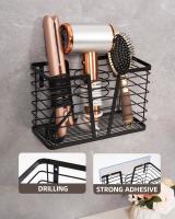 China Modern Style Hair Tool Organizer for Wall Mounted Hair Dryer Bathroom Cabinet Holder for sale