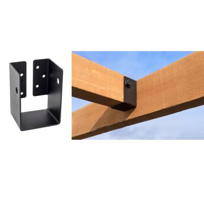 China Single-side Bracket 2 X 4 Concealed Flange Light Joist Hanger Powder Coated Black for sale