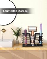 China Modern Style Hair Tool Organizer for Wall Mounted Hair Dryer Bathroom Cabinet Holder for sale