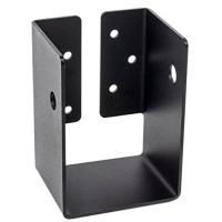 China Single-side Bracket 2 X 4 Concealed Flange Light Joist Hanger Powder Coated Black for sale
