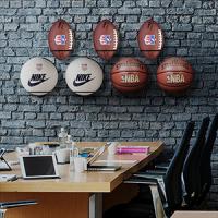 China Steel Metal Wall-Mounted Sports Ball Holder Storage Bracket for sale