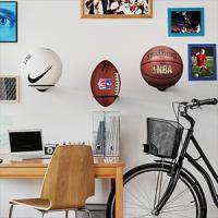 China Steel Metal Wall-Mounted Sports Ball Holder Storage Bracket for sale