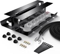 China Home Office Desk Cable Holder 43 x 10 x 10 cm with Power Coated Carbon Steel Material for sale