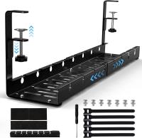 China Carbon Steel Cable Management Tray Adjustable 13.8'' into 21.8'' for Living Room for sale