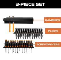 China Commercial Buyers Wall Mount Workshop Metal Screwdriver Organizer for Cordless Drill for sale