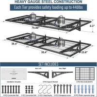 China Garage Storage Rack System 2x3ft Floating Adjustable Wall Grid Frame Shelves Brackets for sale