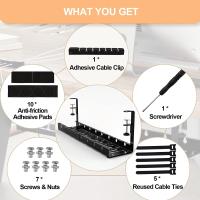 China Carbon Steel Cable Management Tray Adjustable 13.8'' into 21.8'' for Living Room for sale