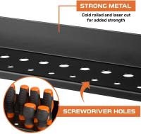 China Commercial Buyers Wall Mount Workshop Metal Screwdriver Organizer for Cordless Drill for sale
