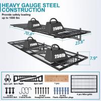 China Garage Storage Rack System 2x3ft Floating Adjustable Wall Grid Frame Shelves Brackets for sale