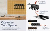 China Commercial Buyers Wall Mount Workshop Metal Screwdriver Organizer for Cordless Drill for sale