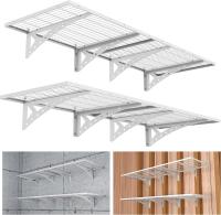 China 2x6ft Garage Storage Rack Warehouse Wall-Mounted Grid Shelf Metal Support Rack for sale
