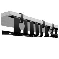 China Cable Duct Desk No Drilling Wire Management Box Tray Carbon Steel Desk Cord Organizer for sale