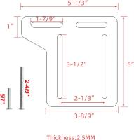China 2PCS Heavy Duty Bed Rail Hardware Adapter for Headboard Attachment on Adjustable Beds for sale