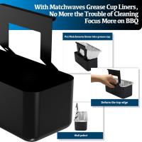 China White Coated Rear Grease Cup Holders for Blackstone Griddle Flat Top Grill Accessories for sale