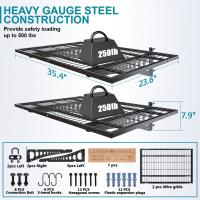 China Carbon Steel Garage Storage Wall Shelves Rack 2x3ft Heavy Duty Sturdy Basement Mount for sale