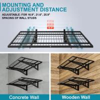 China Carbon Steel Garage Storage Wall Shelves Rack 2x3ft Heavy Duty Sturdy Basement Mount for sale