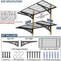 China Powder Coat Iron Storage Holders Racks Set for Wall System Shelf Bracket 2x3ft 2x6ft for sale