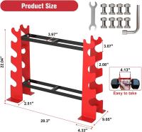 China Galvanized 5 Tier Dumbbell Rack Stand for Home Gym Weight Training Powder Coated for sale