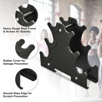 China 3 Tier Weight Rack for Dumbbells Tree Shape Dumbbell Storage Rack Nonstandard Metal for sale
