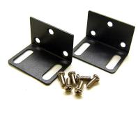 China 1U Rack Mounting Ears With Screws for Single-side Bracket Structure in Black 19 Inch for sale