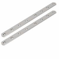 China Stamping Work Process Stainless Steel Straight Flat Fixing Mending Plates Brackets for sale