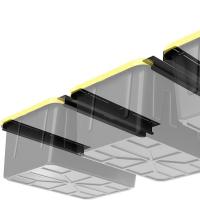 China Ceiling Rail Overhead Bin Rack for Garage Storage Iron Casting Process Tolerance 0.01mm for sale