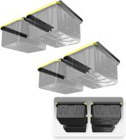 China Metal Overhead Storage Bin Rack for Garage Ceiling Black Ceiling Rails for Garage for sale