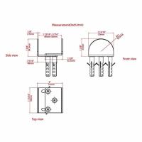 China 45mm L X48mm H Half Round Black Floor Guide Floor Mount Sliding Barn Door Hardware for sale