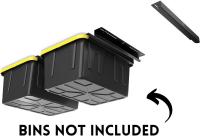 China Metal Materials and Customizable Design Tote Storage Rails and Ceiling Rack System for sale