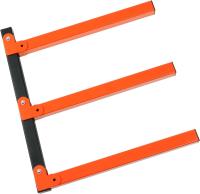 China 3-Level Wall Mount Wood Organizer and Lumber Storage Metal Rack for Indoor and Outdoor for sale