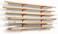 China 3-Level Wall Mount Wood Organizer and Lumber Storage Metal Rack for Indoor and Outdoor for sale