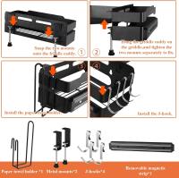 China Griddle Caddy with Magnetic Tool Holder BBQ Accessories Storage Box with Paper Towel Holder for 28