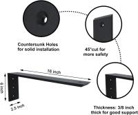 China 16 inch Heavy Duty Countertop Support Bracket for Standard or Nonstandard Countertops for sale